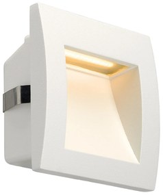 SLV 233601 Downunder Out LED S, bílé zápustné svítidlo do stěny, 1,7W LED, 3000K, 9x9cm, IP55