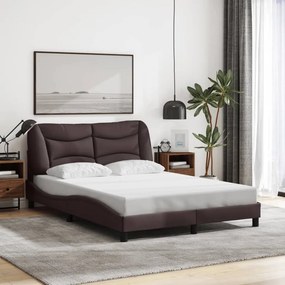 Rám postele bez matrace Hvar tmavě hnědý 140 x 190 cm textil 3207768