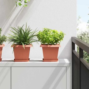 Květináče 6 ks Cihlově červená Plast 3403291
