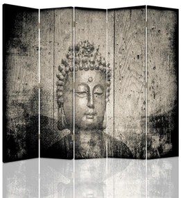 Ozdobný paraván Buddha Zen Spa - 180x170 cm, pětidílný, klasický paraván