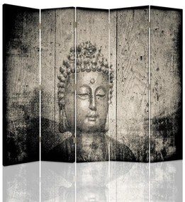 Ozdobný paraván Buddha Zen Spa - 180x170 cm, pětidílný, obustranný paraván 360°