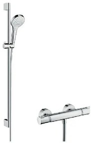 Hansgrohe Croma Select S - Sprchový set Vario s termostatem, 3 proudy, sprchová tyč 90 cm, bílá/chrom 27014400