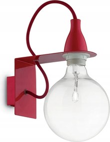 Nástěnná lampa červená Ideal Lux Minimal AP1