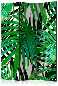 Paraván Tropical Leaves Dekorhome 135x172 cm (3-dílný)