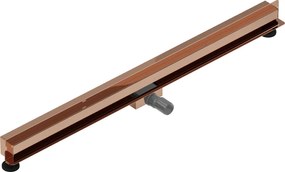 Mexen Flat Wall, sprchový žlab na zeď 2v1, 120 cm, růžové zlato, 1630120