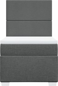 Box spring postel s matrací tmavě šedá 100 x 200 cm textil 3292693