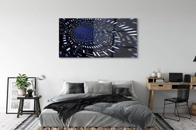 akrylový obraz Blue 3d tunel 140x70 cm