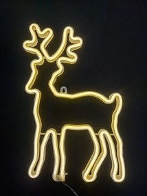 Vánoční LED závěsná dekorace, sob, 41cm, různé barvy na výběr Barva: Studená bílá