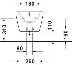 Duravit 2294150000 - Závěsný bidet D-NEO keramika/lesklá bílá