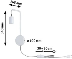 Paulmann 79811 - 1xE27/40W Nástěnné svítidlo CALVANI 230V bílá
