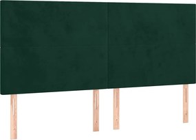 Box spring postel s matrací tmavě zelená 180x200 cm samet 3132576
