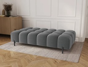 Ferivo prošívaná taška na nožičkách, tmavě šedý plyš