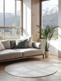 Hanse Home, Kusový koberec Jaipur 106325 White kruh, 160x160 (průměr) kruh, bílá, chodba / předsíň