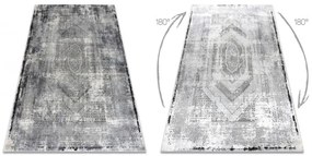 Koberec VINCI 1417 Geometrický vintage - strukturální - sloní kost / antracit