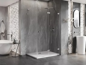 Mexen Lunar-F L, sprchový kout pravý 90 x 80 cm, 8mm čiré sklo, chromový profil, 836L-090-080-01-00-P