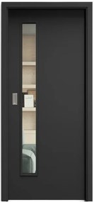 SAPELI ELEGANT KOMFORT M60 - CPL LAMINÁT - POSUVNÉ DVEŘE VČ. ZÁRUBNĚ - Černá grafit Průchozí šířka (cm): 100, Průchozí výška (cm): 210