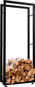 Stojan na palivové dřevo Keri V2 25x60x150 – černá