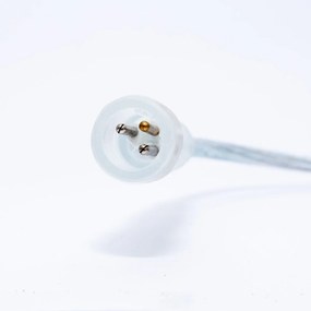LED tekoucí světlo, 6 m, ledově bílá, 96 diod, čirý kabel IP44, 24V