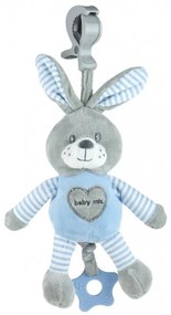 Baby Mix Plyšová hračka s klipem a vibrací králík modrá