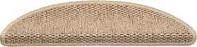 Samolepící nášlapy na schody vzhled sisal 15 ks 56x17x3 cm 326867