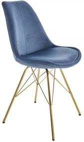 Jídelní židle 2 ks IKAROS Dekorhome Modrá