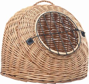 Přepravka pro kočku 60 x 45 x 45 cm přírodní vrba 170909