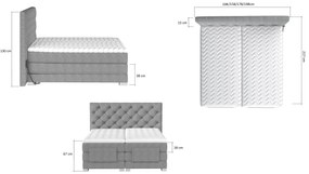 BOXSPRING HABRIN 90/200 (Dora 96)