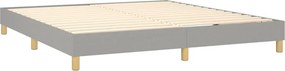 Box spring postel s matrací světle šedá 180 x 200 cm textil 3140953