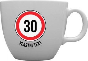 Personalizovaný MEGA XXL keramický hrnek 1 000 ml - narozeninová dopravní značka