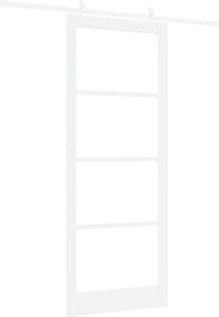 Posuvné dveře 93 x 232 cm Masivní borové dřevo a sklo Bílá 3332264