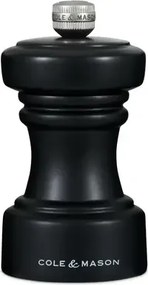 ColeMason Hoxton Mlýnek na sůl černá / výška 10,4 cm / bukové dřevo