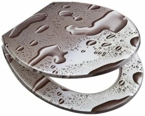 Wc sedátko Grey Steel se zpomalovacím mechanismem SOFT-CLOSE