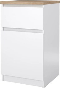 FALCO Noční stolek Simplicity 221 bílý lesk/jackson hickory