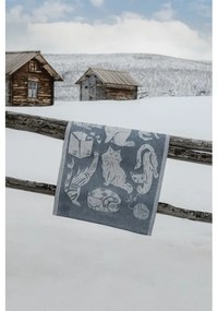 Lněná utěrka Kissanpäivät 46x70, modro-bílá