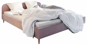 Manželská postel 120 cm Lon (světle růžová) (bez roštu a úložného prostoru). 1047072