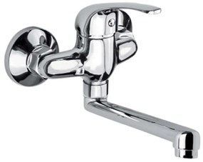 Mereo, Dřezová nástěnná baterie, Lila, 100 mm, s ramínkem plochým rovným 210 mm, chrom CBEE302A