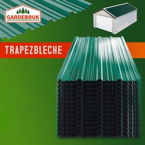 Trapézový plech ARON, sada 14 ks, 110×46cm, zelená Jurhan