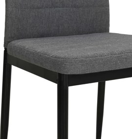 Jídelní židle 4 ks světle šedé textil 246182