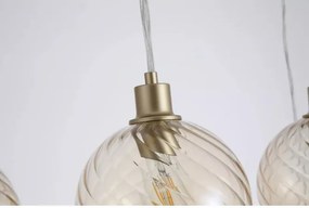 Searchlight 44520-6CP Závěsné svítidlo RADIANCE CHAMPAGNE optické sklo