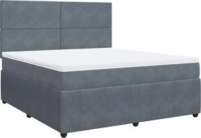 Box spring postel s matrací tmavě šedá 180x200 cm samet 3294701