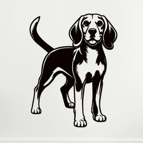 dřevo života Dřevěný obraz Bígla (Beagle) Zvolte rozměr (cm): 31x40, Zvolte barvu dekoru: Černá