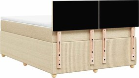 Box spring postel s matrací krémová 140x200 cm textil 3287477