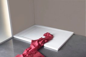 Polysan, VARESA sprchová vanička z litého mramoru se záklopem, obdélník 120x80x4cm, 71604