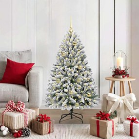 Umělý vánoční stromeček 120 cm 150 LED Teplá bílá PVC a ocel 3395734