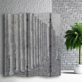 Ozdobný paraván, Architektonický řád - 180x170 cm, pětidílný, korkový paraván