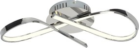 Rabalux Chromové stropní LED svítidlo Aniela 450mm 20W 2187