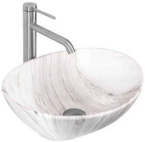 Rea Sofia Ash, umyvadlo na desku 41x34,5x15 cm, imitace kamene, REA-U6362