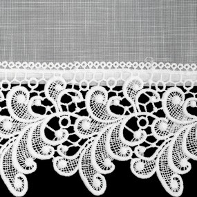 KRÁTKÁ ZÁCLONA NA PÁSCE MARTINA 150X40 CM BÍLÁ