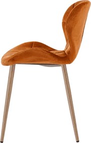 Jídelní židle MANGO VELVET, terakotová