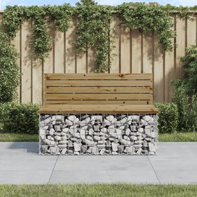 vidaXL Zahradní lavice gabionový design 103x70x65 cm masivní douglaska [834374] Barva: tmavě hnědá